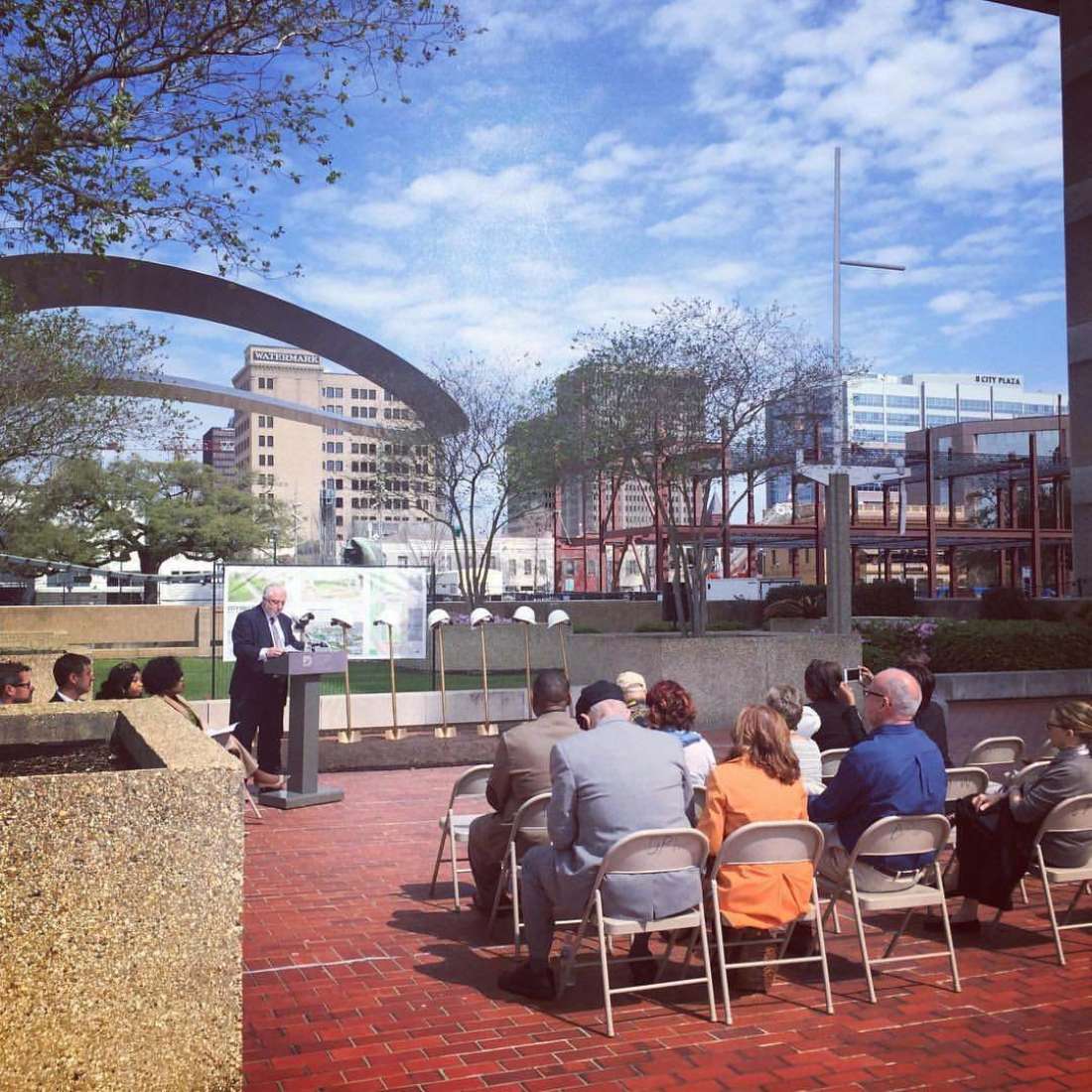 Baton Rouge City Hall Plaza Groundbreaking - WHLC Architecture